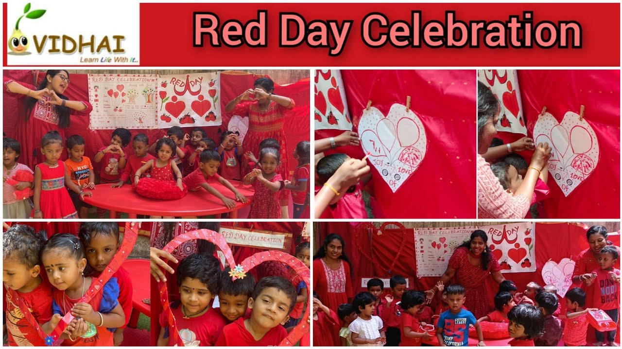Colours Day Celebrations | Red Day Celebration at VIDHAI School | Theme ...