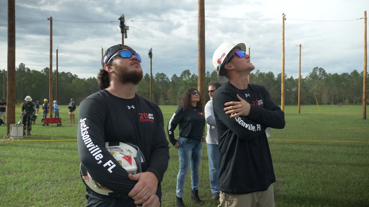 JEA Lineman Gear Up To Compete in the 2019 FMEA Rodeo - YouTube