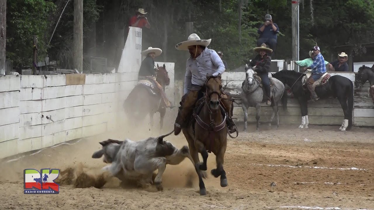 Coleadero en lienzo charro las trancas - YouTube