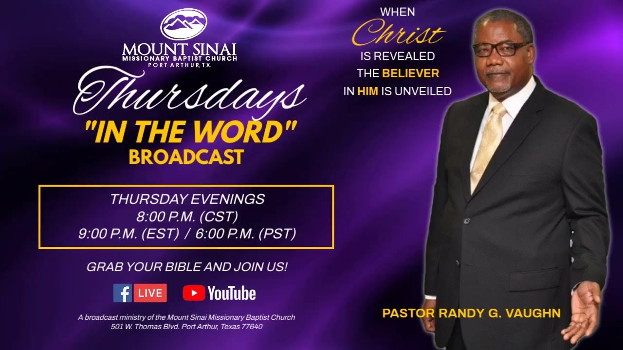 Thursdays In The Word with Pastor Randy Vaughn - YouTube