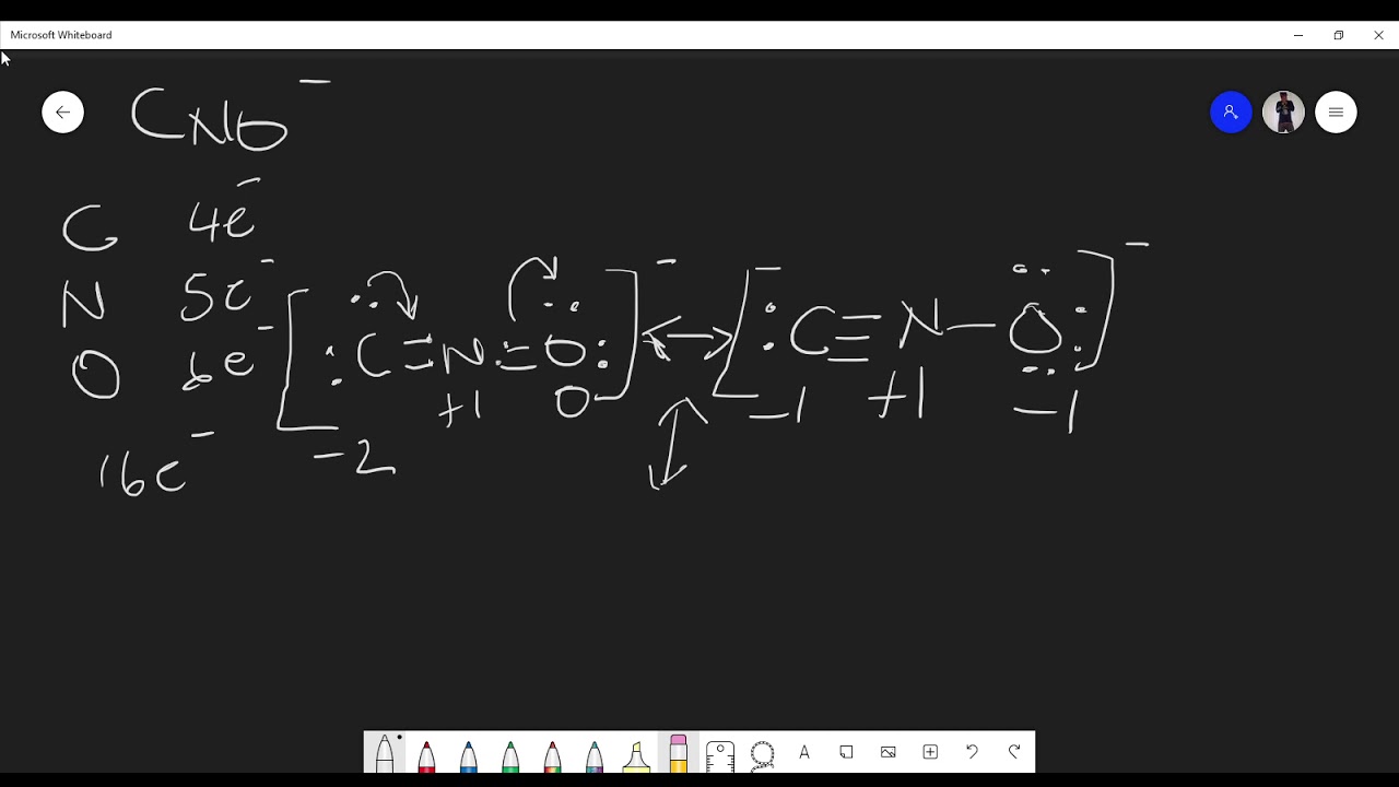 Lewis Dot Structure of CNO- Ion and Resonance (Fulminate Ion) - YouTube