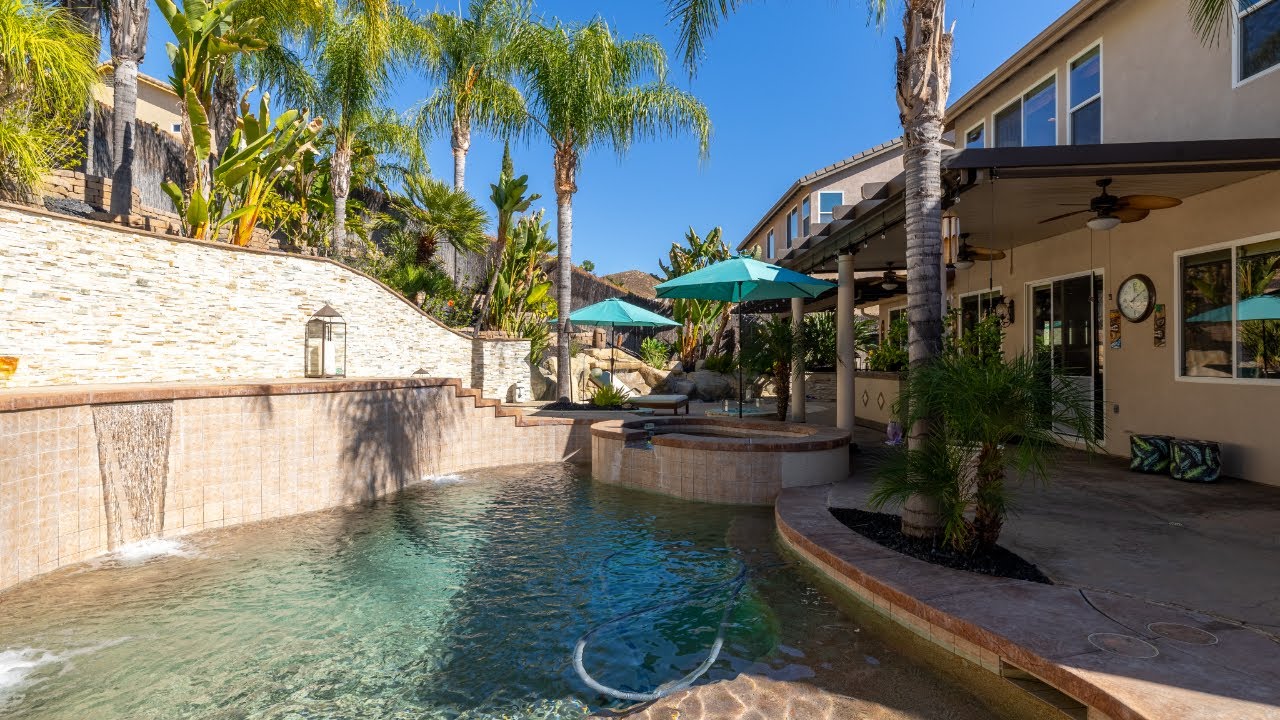 Tropical Oasis in Menifee: Stunning Saltwater Pool & Spa Home with Paid ...