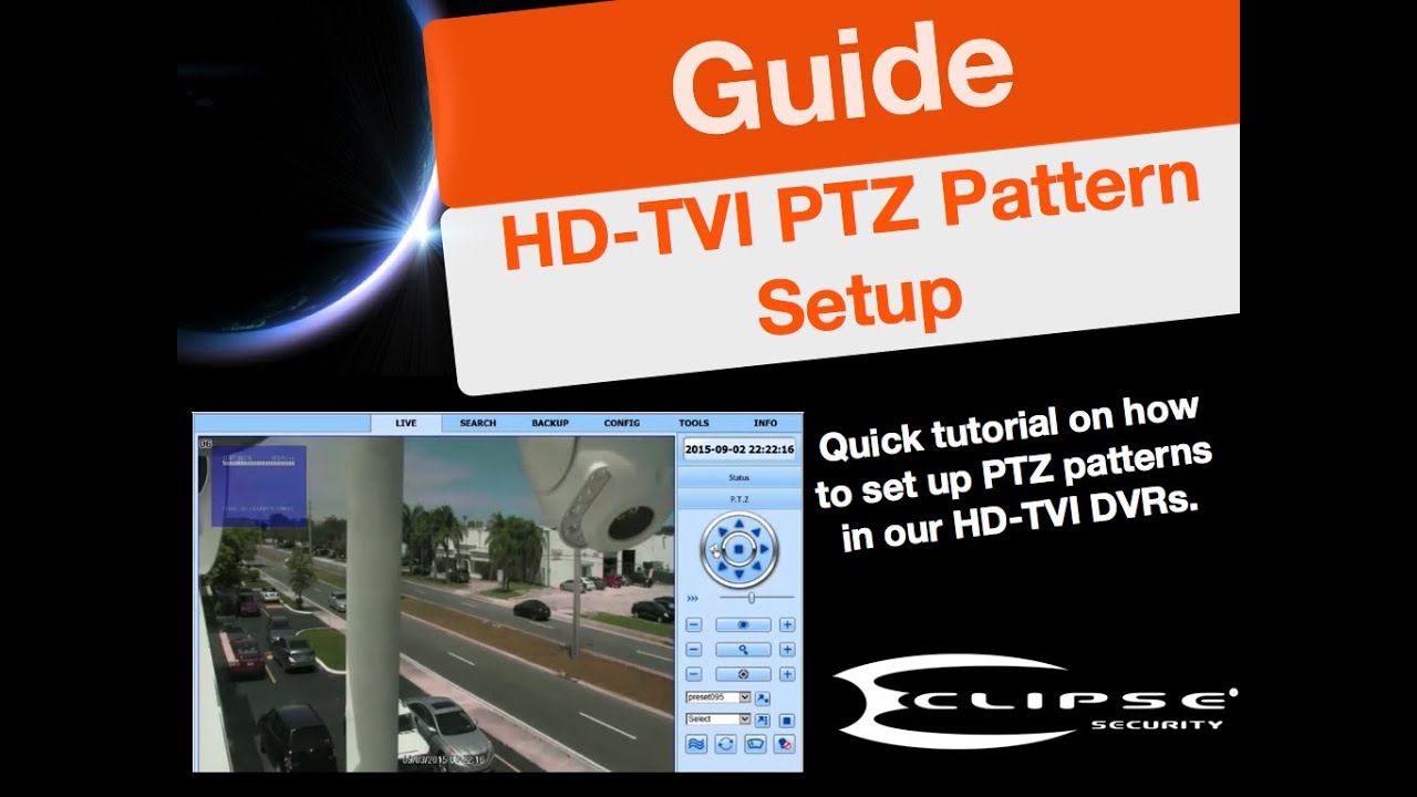 How To: Setup Eclipse HD-TVI PTZ Pattern in your TVI DVR - YouTube