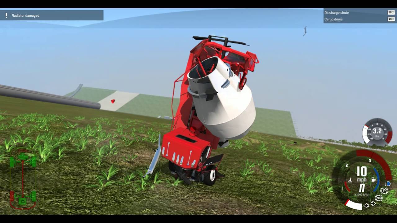 BeamNG.drive - Cement Mixer Truck Rolling - YouTube