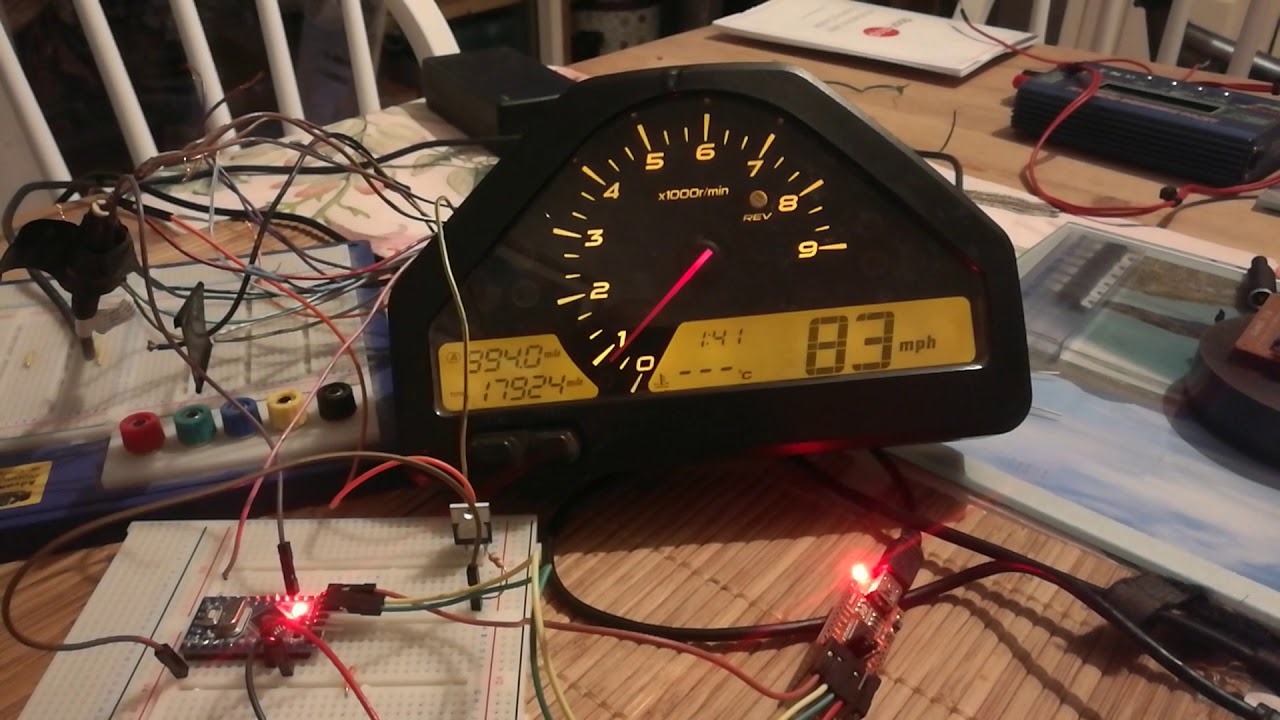 Speedometer and tachometer sweep emulation - YouTube
