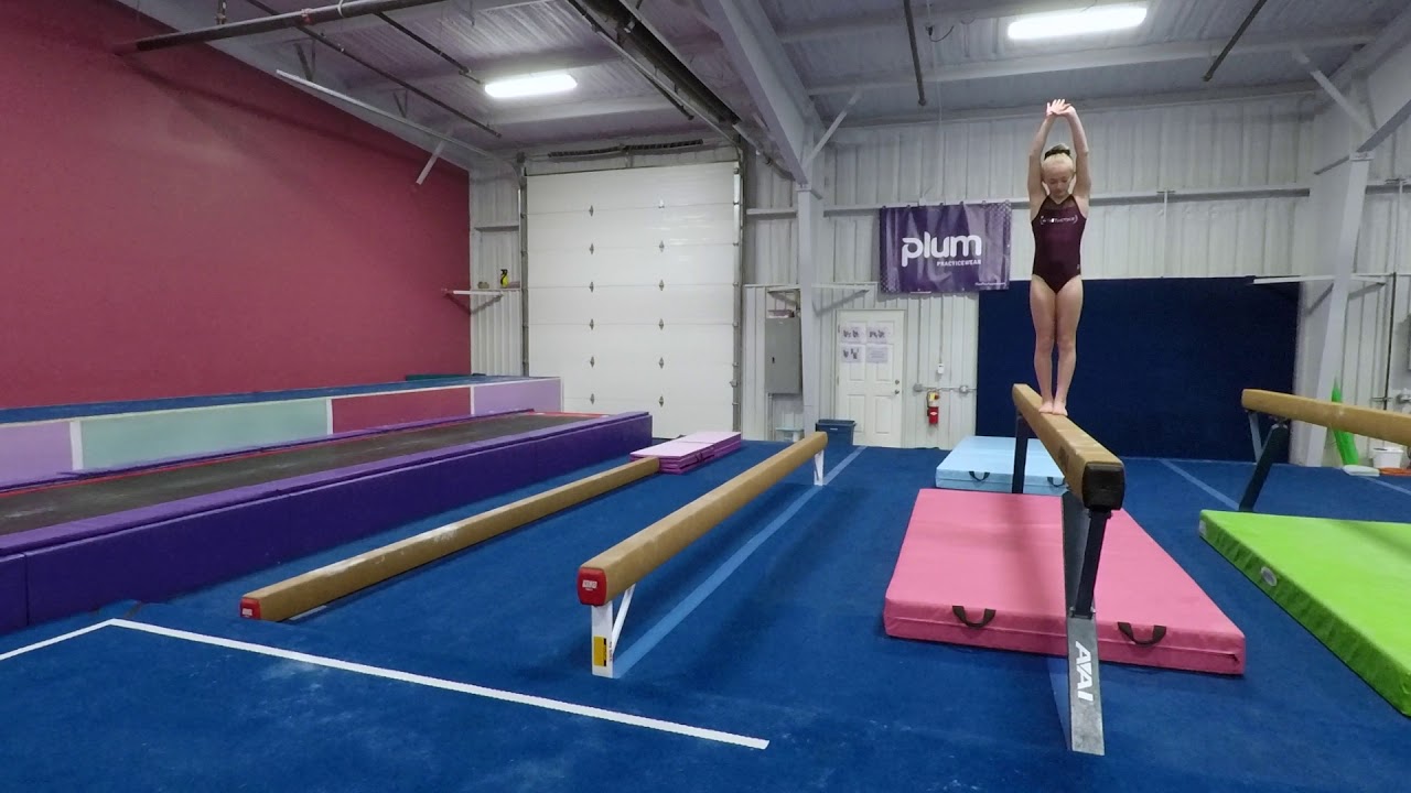 GymTactics Progressions 2: Layout Step Out on Beam - YouTube