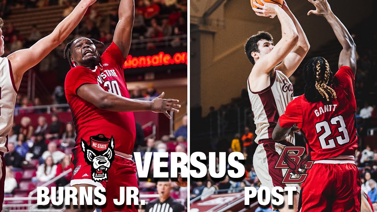 NC State's D.J. Burns Jr. vs. Boston College's Quinten Post - YouTube