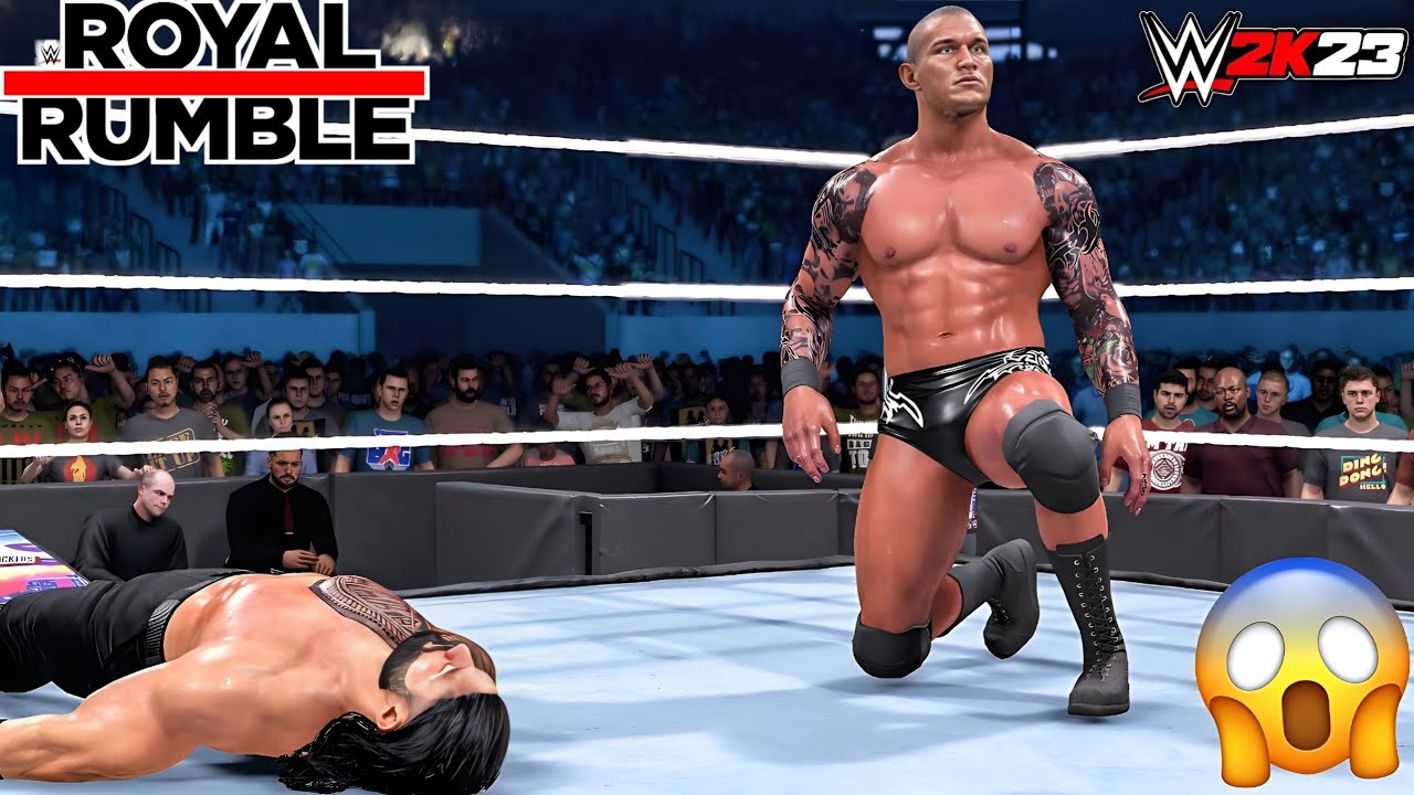 Roman Reigns vs Randy Orton Royal Rumble 2024 WWE 2K23 - YouTube