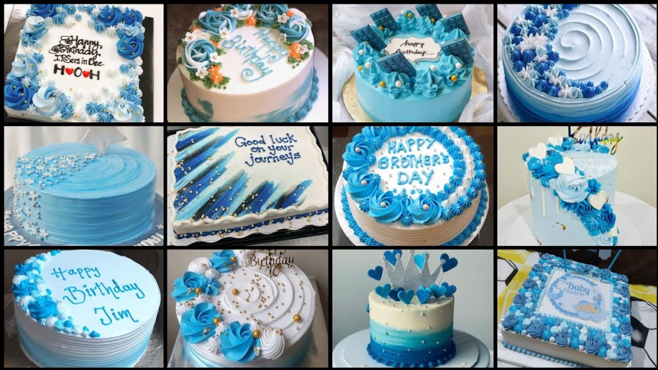 🥳 Trending Sky Blue💙🎂Cake Decorating ideas || Latest & Amazing Sky Blue ...