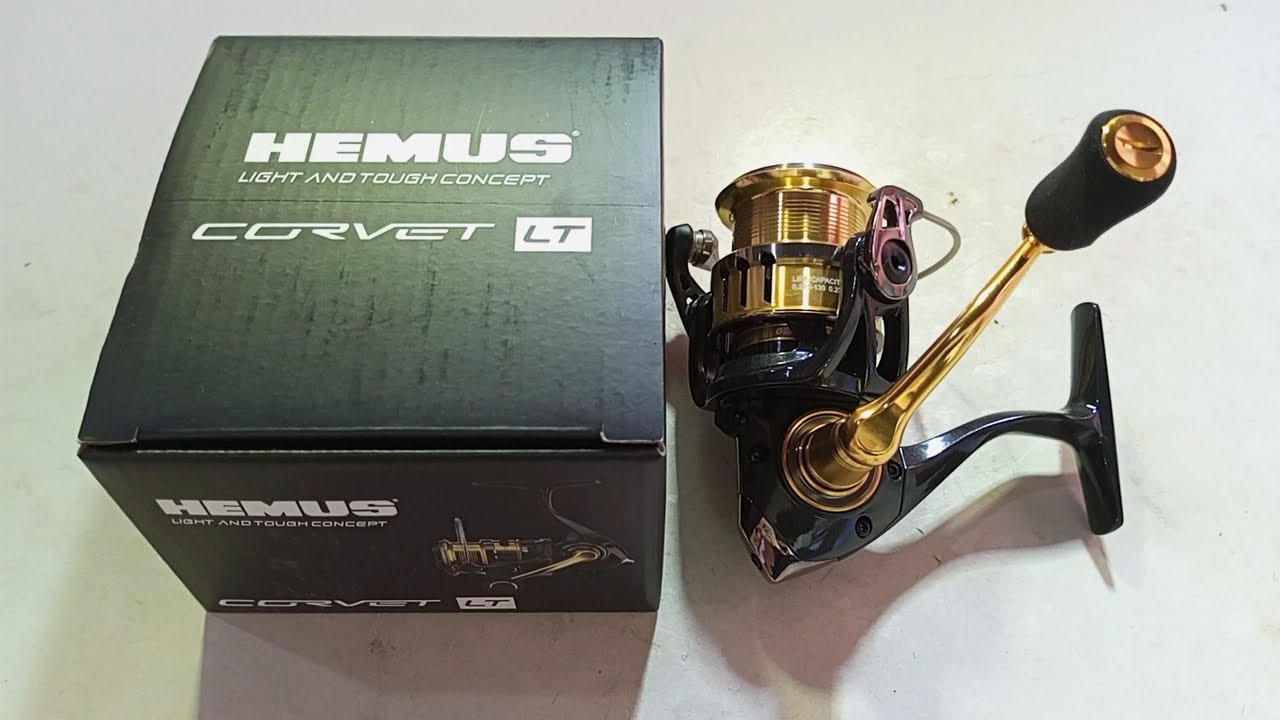 Hemus Corvet LT Reel Premium Body Rotor Carbon Spoll Shallow - YouTube