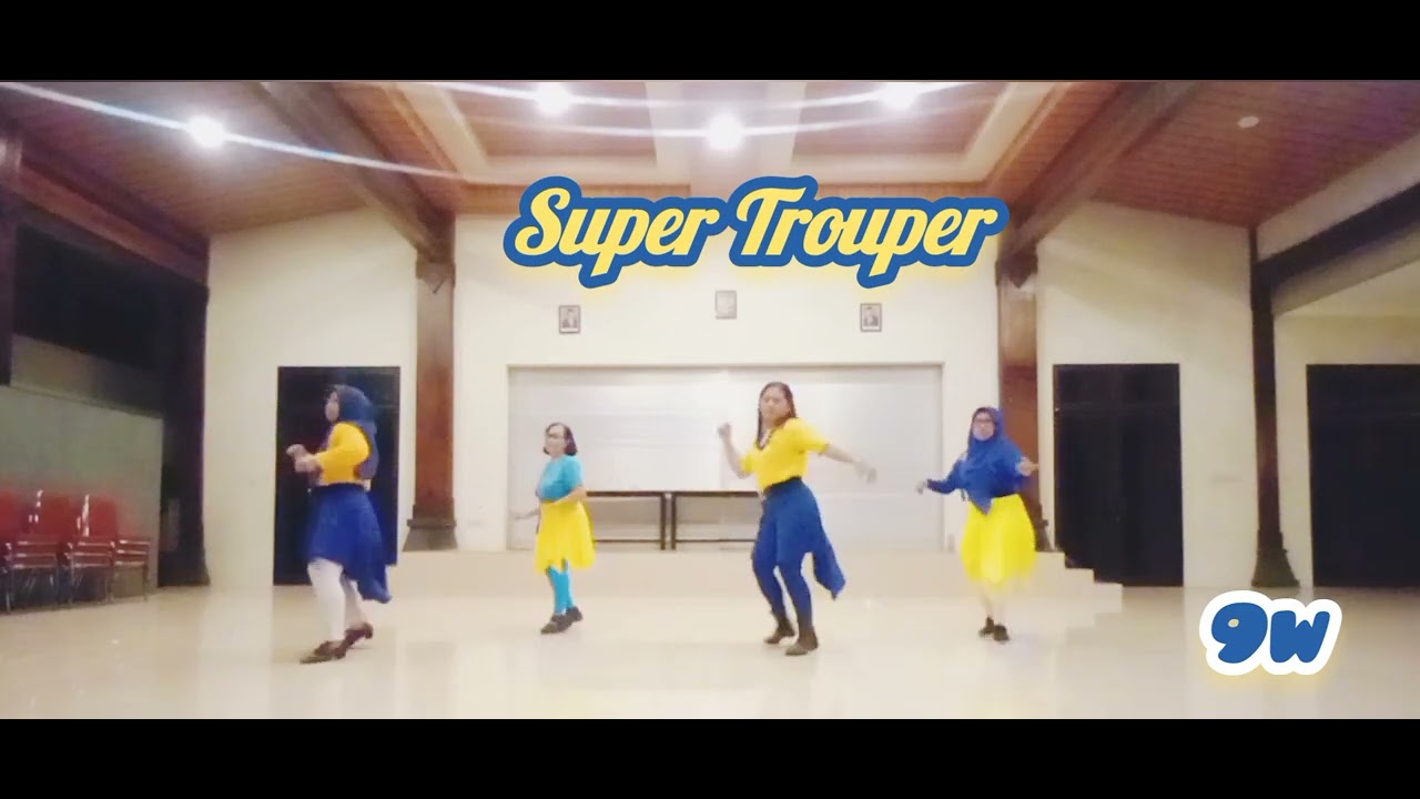 SUPER TROUPER LINE DANCE/HIGH BEGINNER - YouTube