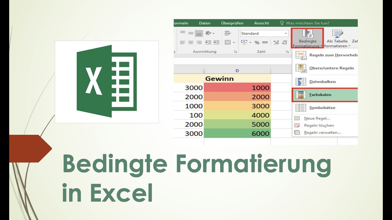Bedingte Formatierung in Excel - YouTube