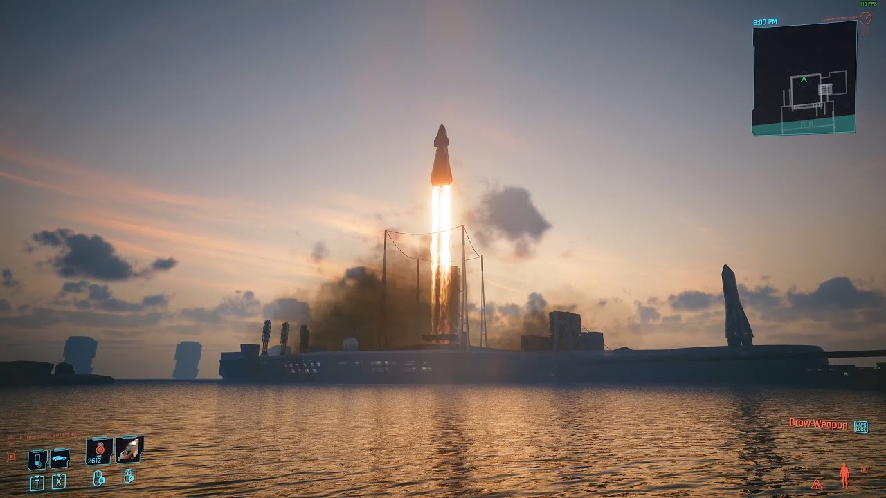 Cyberpunk 2077 Spaceship Launch - YouTube