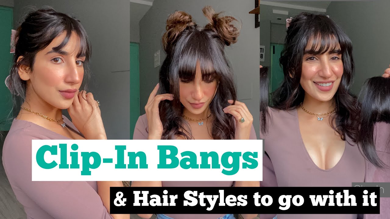 Clip-In Bangs & How to style these | Nish Hair - YouTube