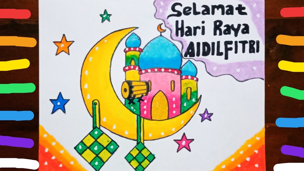 Cara buat Poster Kad Raya - YouTube