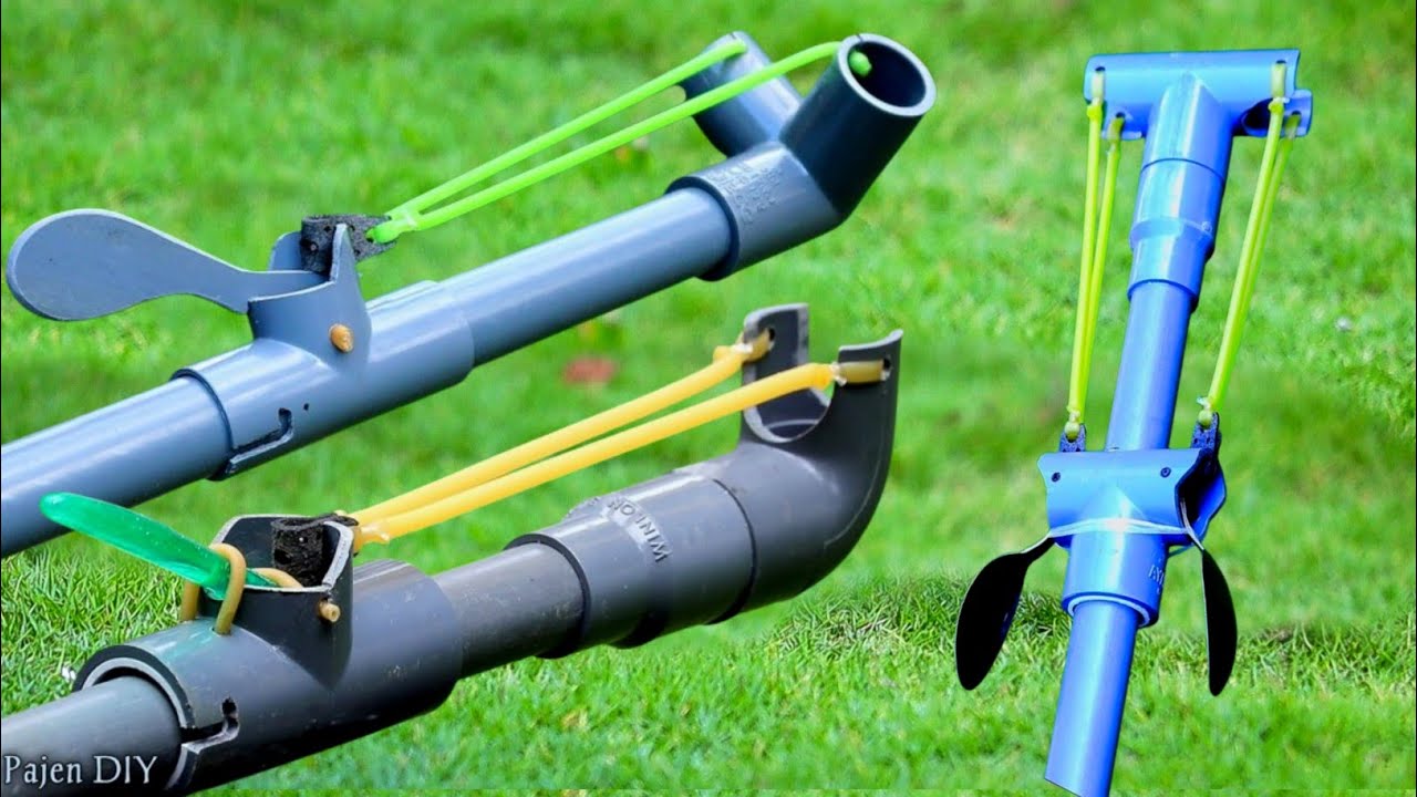 3 PVC Slingshots With Automatic Technology - YouTube