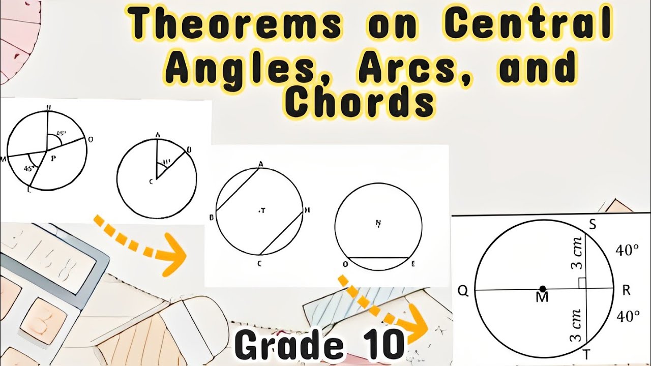 THEOREMS ON CENTRAL ANGLES ARCS and CHORDS | MATH 10 Q2 - YouTube