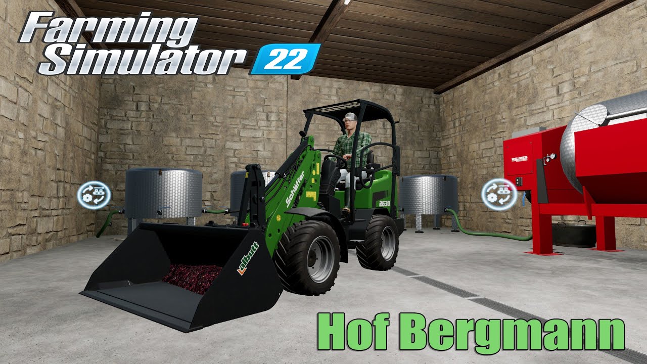 Farming Simulator 22 - Novo Hof Bergmann - Fazendo Vinho - YouTube