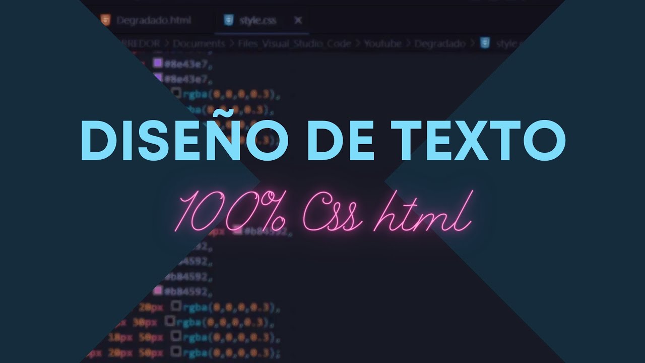 DISEÑO PARA TEXTO CSS - 100% HTML y CSS + Text Shadow + Hover ...