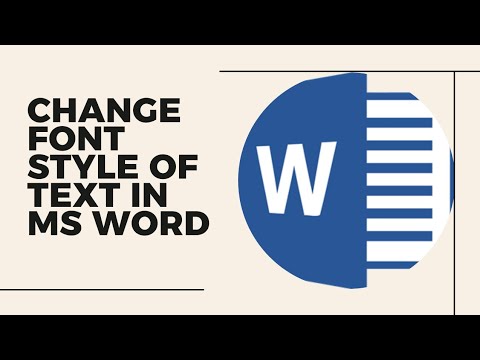 Change Font Style in Microsoft Word - YouTube