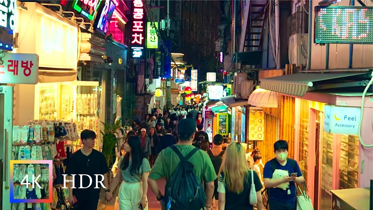 Walk on Hongdae Fashion Street on Thursday Night | Seoul Ambience ...