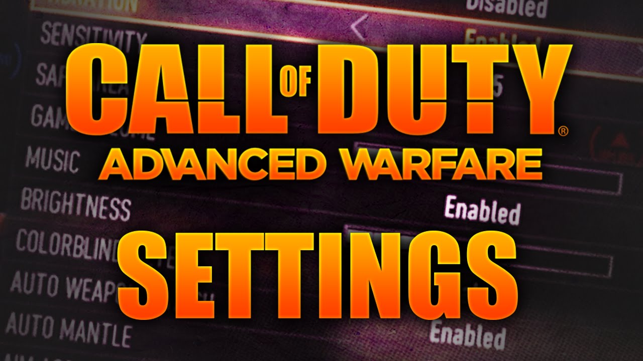 GAME SETTINGS AND OPTIONS IN ADVANCED WARFARE! Call of Duty: Advanced ...