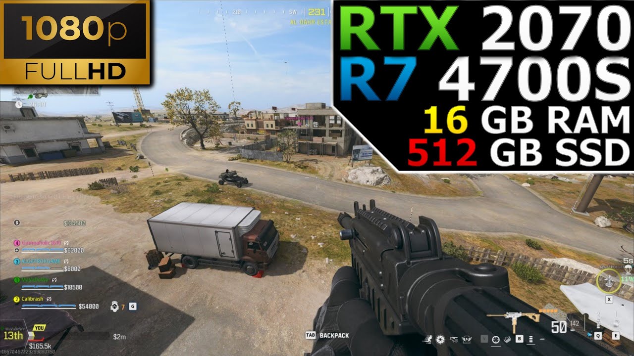 Call of Duty Warzone | 1080p | RTX 2070 | Ryzen 7 4700S | 16GB RAM ...