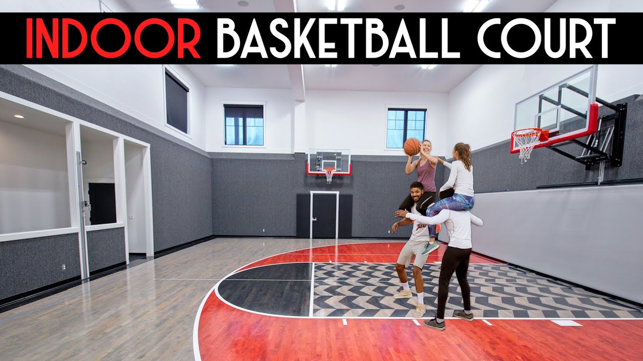 Basketball Court in Basement | Custom Home Build - YouTube