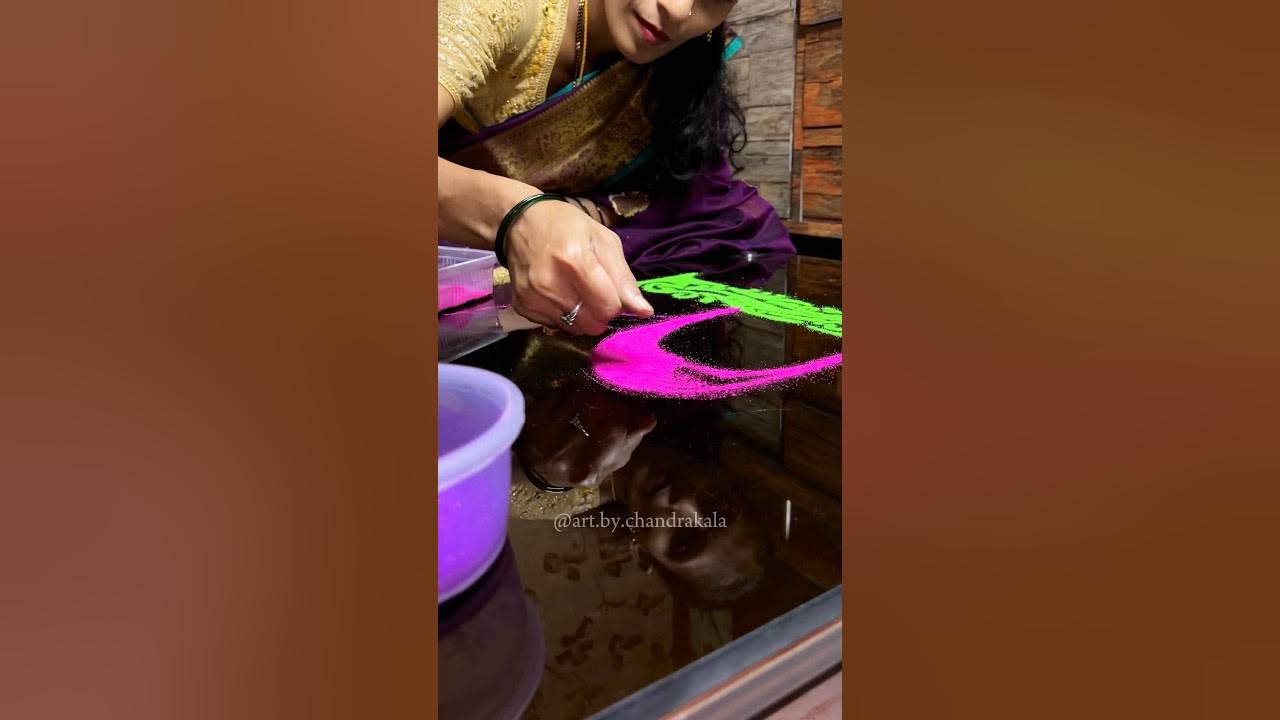 Alphabet rangoli ‘R’ #rangoli #colourfulrangoli #art #trending # ...