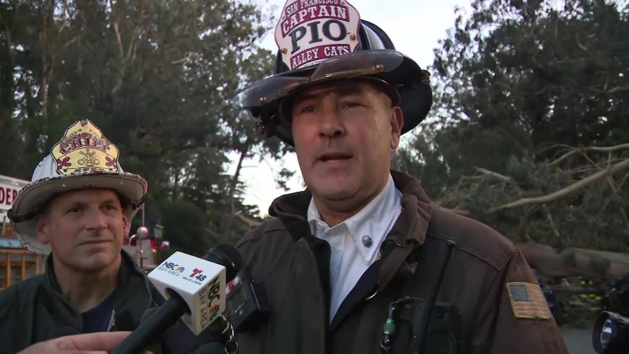 Raw: SFFD PIO Capt. Jonathan Baxter gives update on tree that fell across 19th Avenue - YouTube