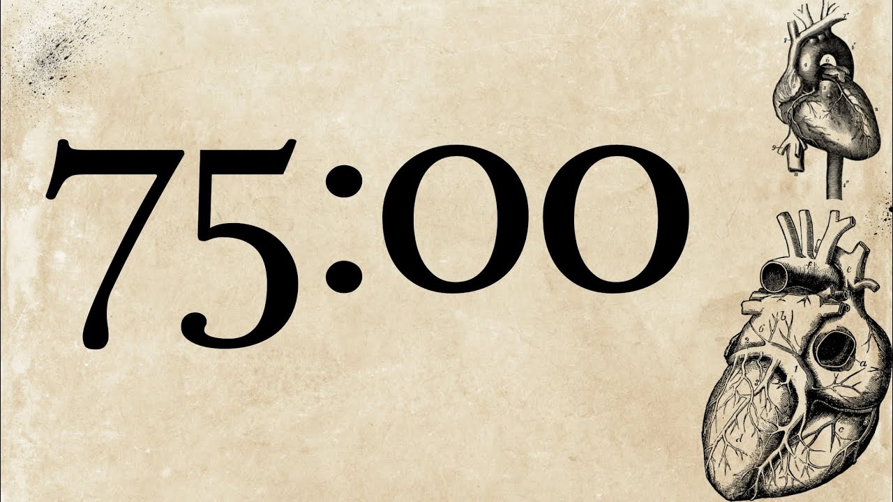 75 Minute Anatomical Heart Timer (Clavinet Tones Alarm at End) - YouTube