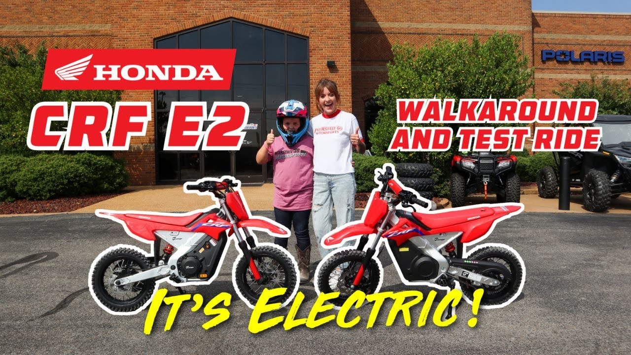 ALL ELECTRIC 2022 HONDA CRF E2 WALKAROUND AND TEST RIDE!! - YouTube