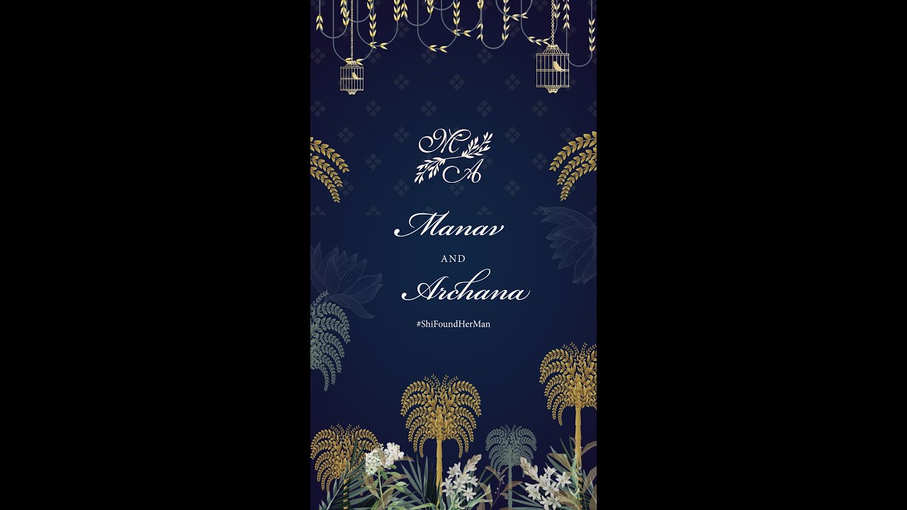 Manav & Archana WhatsApp Wedding Invitation Video | Floral Wedding ...