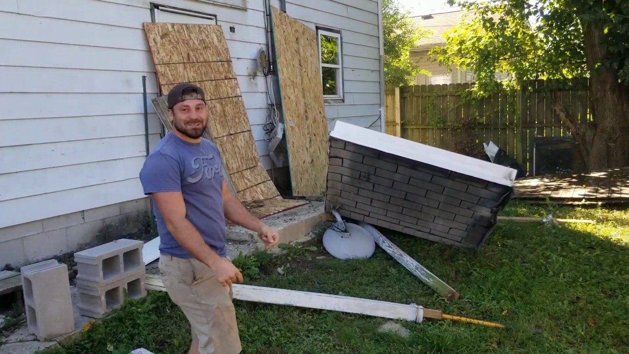 Amazing Porch Demolition. WAIT FOR IT!!! - YouTube