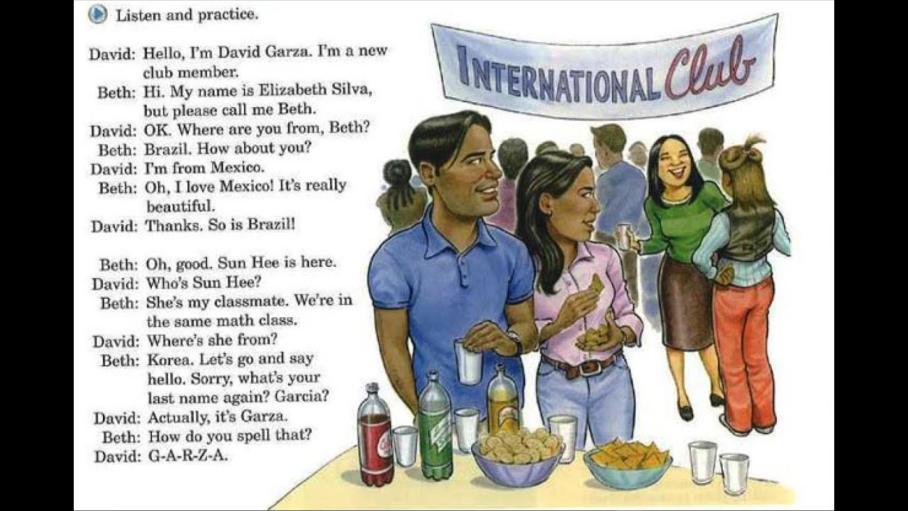 Interchange 1, Unit 1, Conversation - YouTube