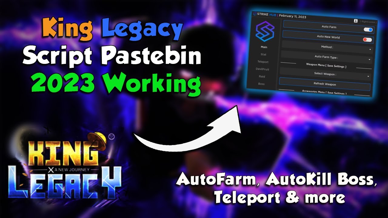 [NEW] King Legacy 🧲🥕 Script Pastebin 2023 Working | Updated 4.5.3 ...