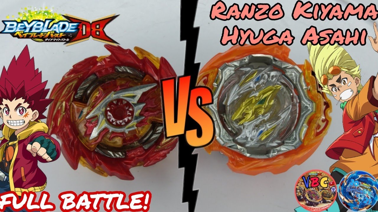 (Ranzo Vs Hyuga) Beyblade Burst DB Cyclone Ragnarok Vs Super Hyperion ...