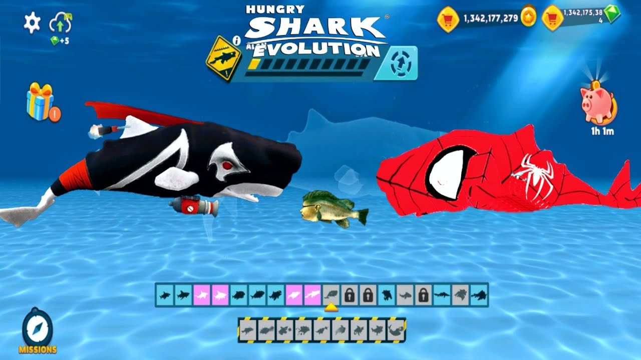 Hungry Shark Evolution - Giant Monster Enemy Black Moby Dick New Skin ...