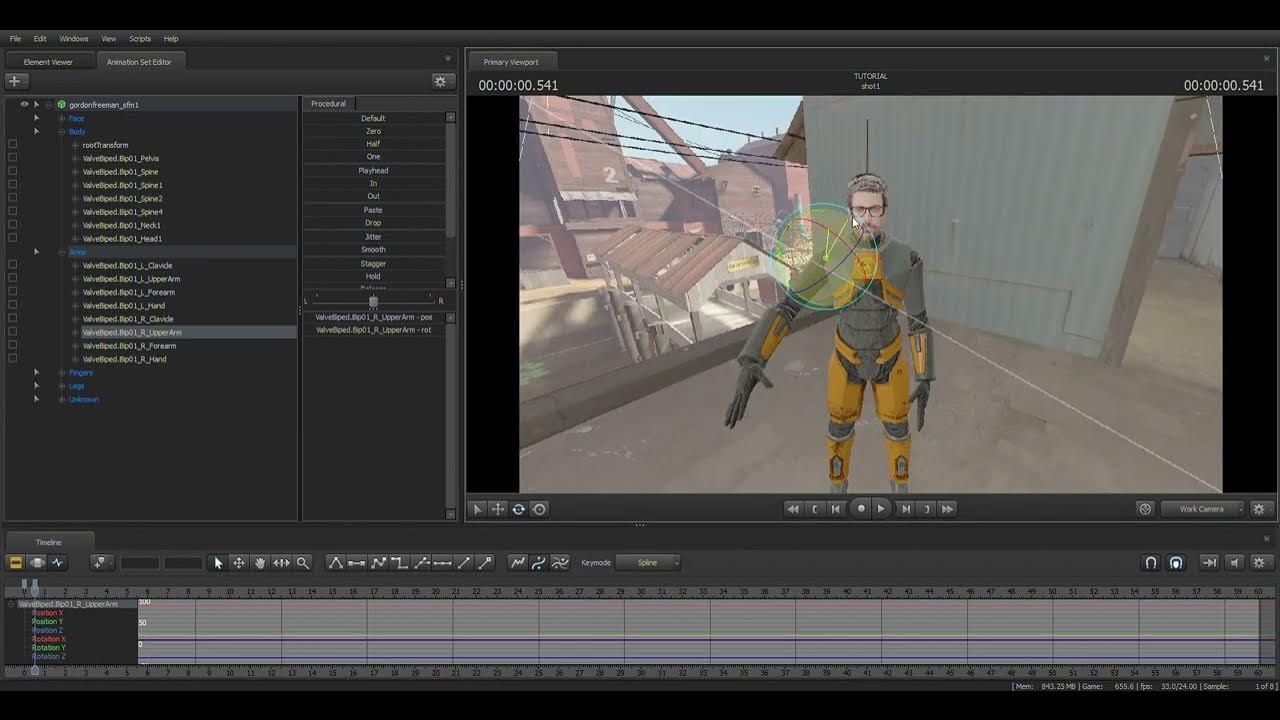 SFM TUTORIAL: move models graph editor , motion editor, clip editor and more (EASY) - YouTube