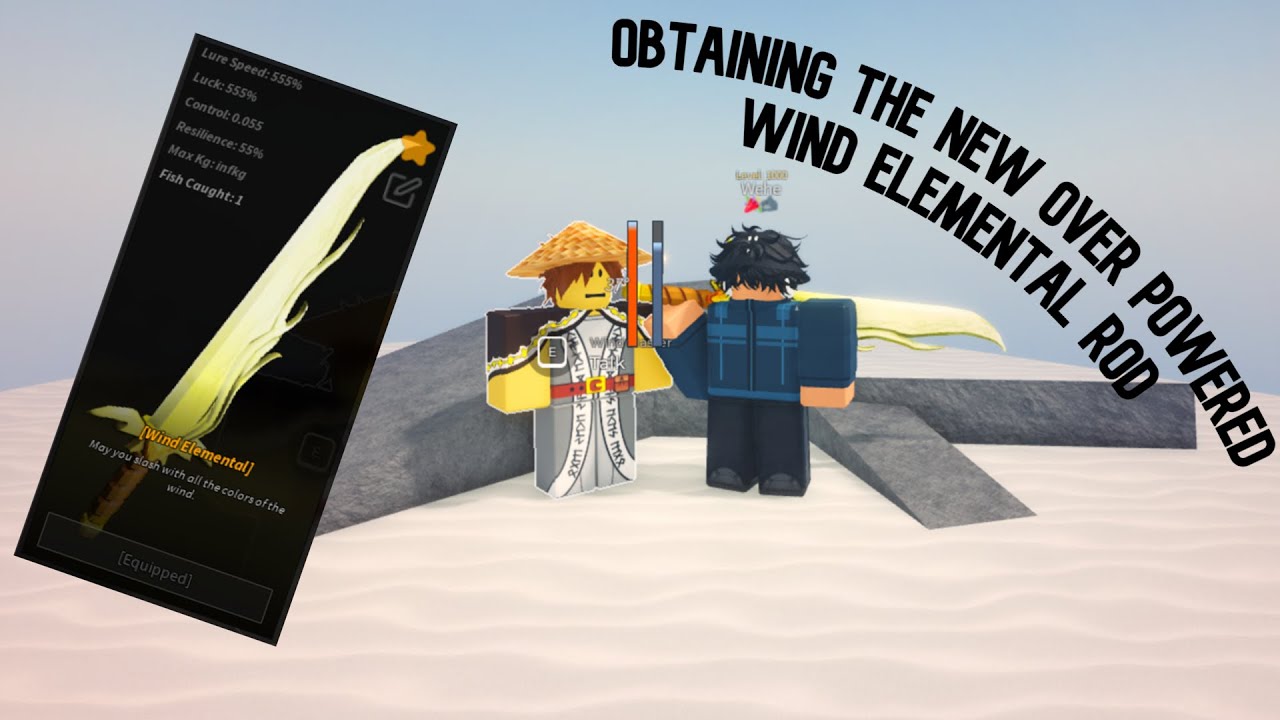Getting the new over powered wind element rod in Fisch - YouTube