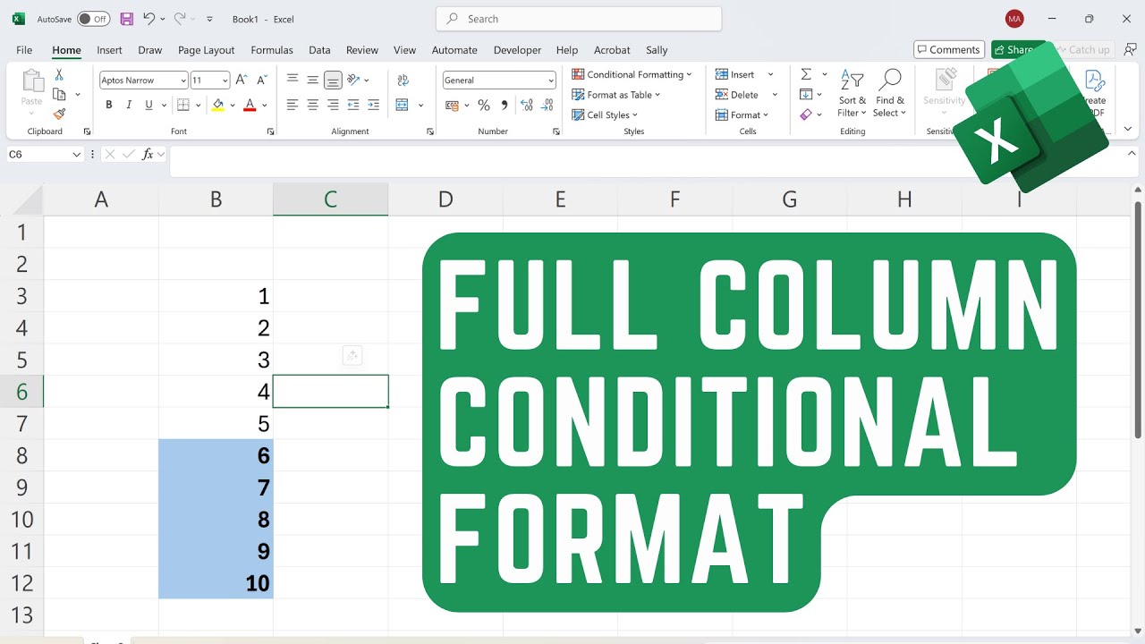 How to Apply Conditional Formatting to a Full Column in Excel | Easy ...