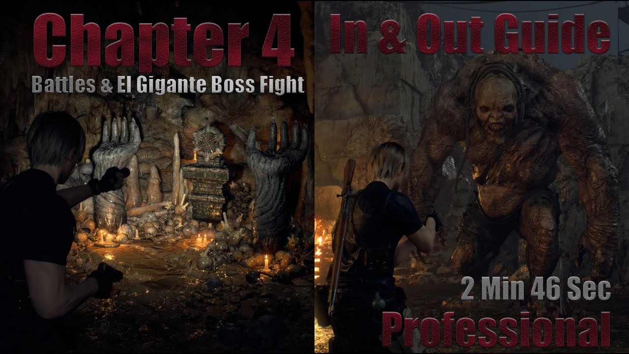 Resident Evil 4 (Remake) Chapter 4 El Gigante Boss Fight on ...