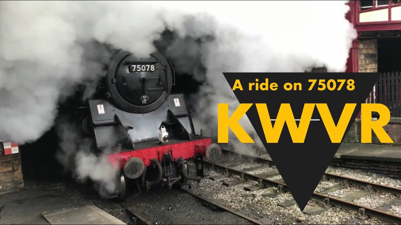 A Ride on 75078 steam engine locomotive on the KWVR Keighley & Worth ...