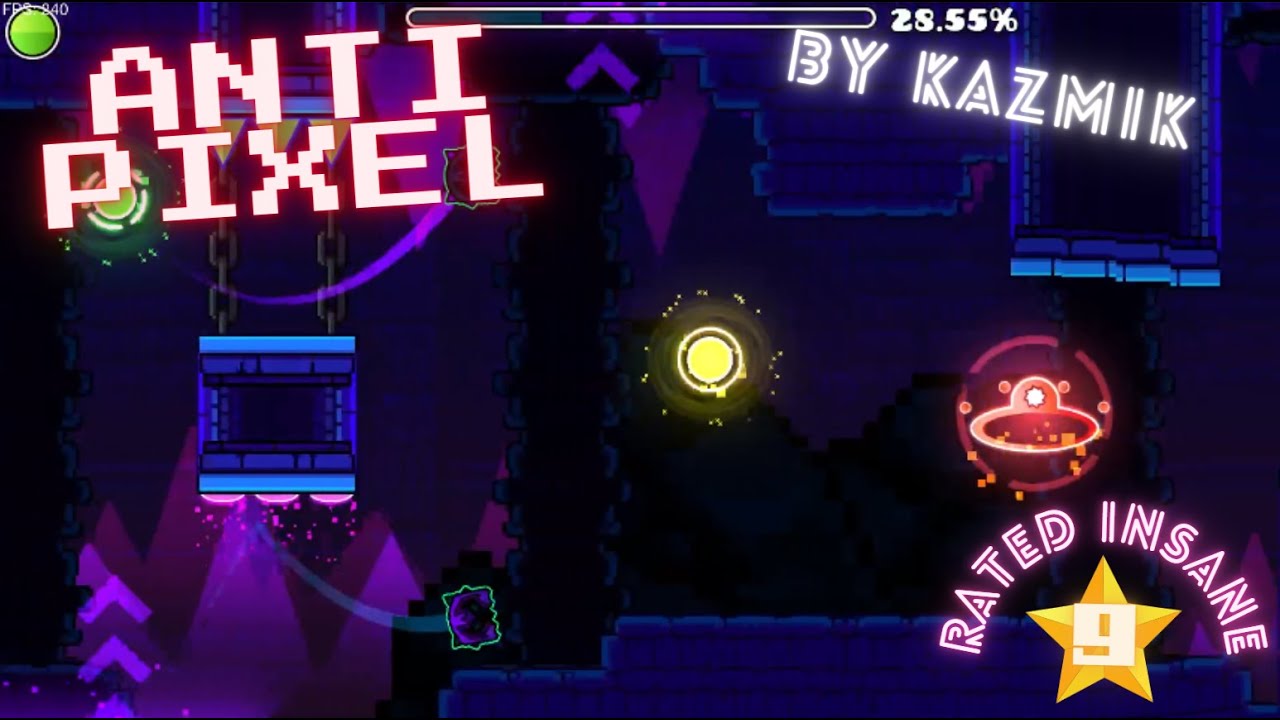 Anti Pixel by Kazmik | Geometry Dash / GD - YouTube