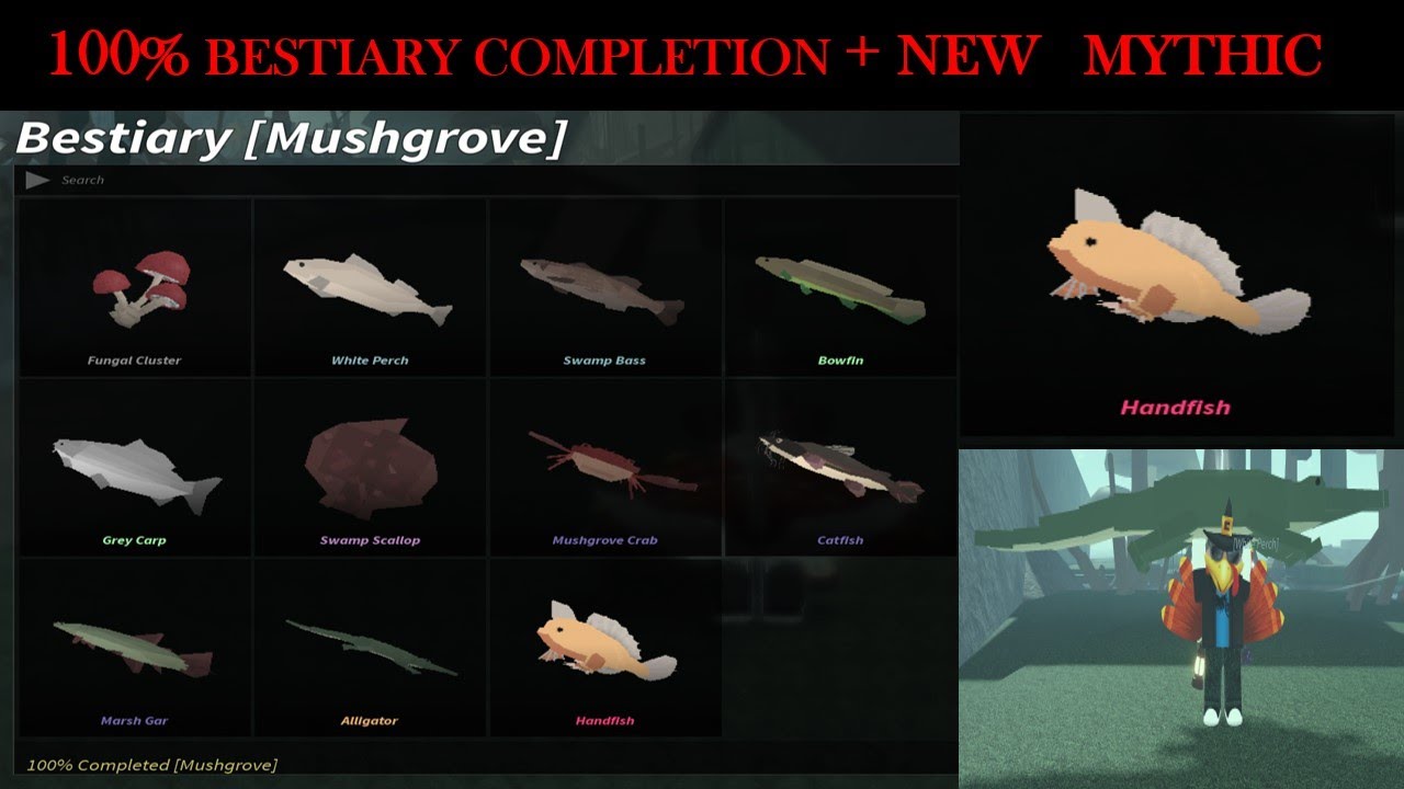 NEW MYTHIC MUSHGROVE BESTIARY COMPLETION fisch YouTube NEW MYTHIC MUSHGROVE BESTIARY COMPLETION fisch YouTube