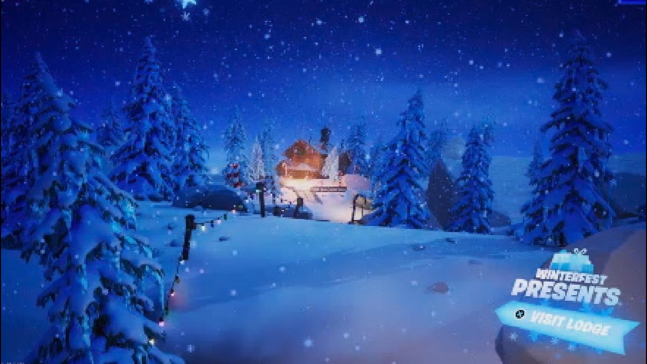 Fortnite WINTERFEST Is LIVE! - Full Winterfest Cabin Lodge Tour ...