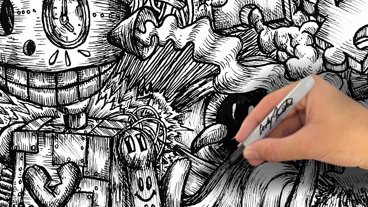 How to Shade With A Pen | Drawing Tutorial with Cody Tarantino - YouTube
