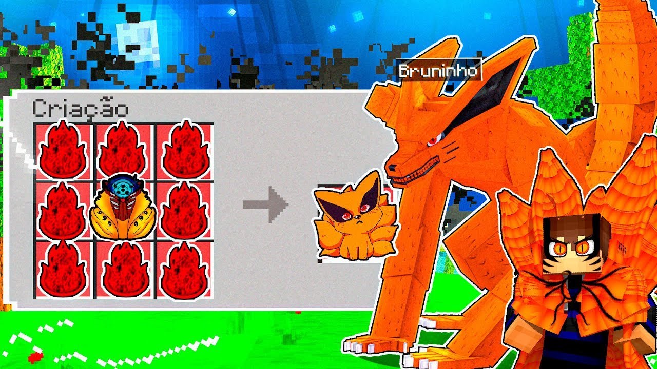NARUTO JEDY ADDON MAS... CRIEI o NOVO MODO DA KURAMA no MINECRAFT ...