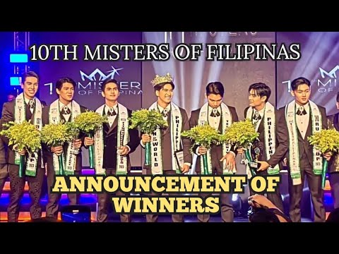 Misters Of Filipinas 10Th Edition Announcement Of WINNERS - YouTube