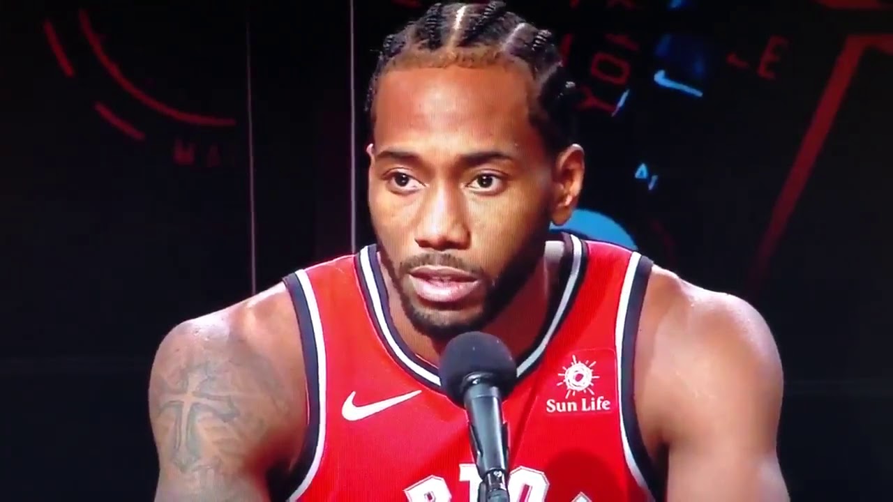 Breaking news: Kawhi Leonard is laughing - YouTube